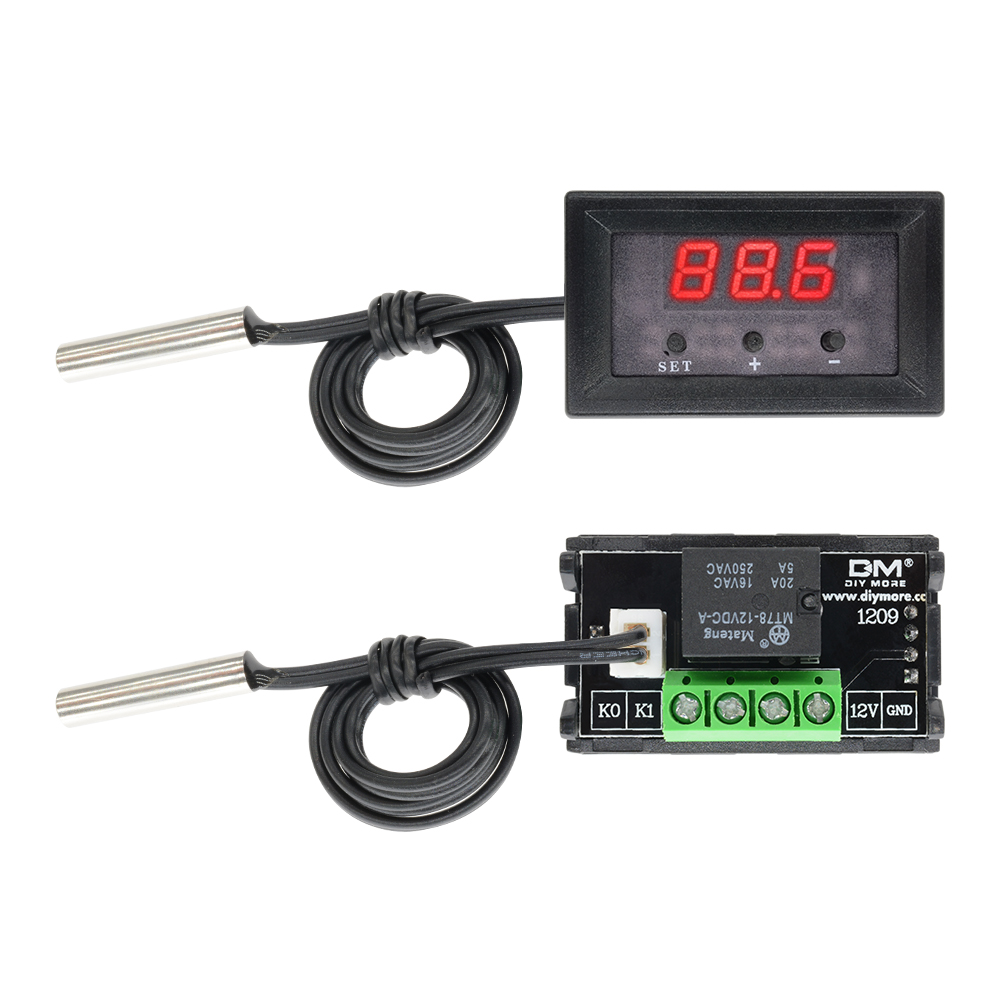 W1209 12V Digital Thermostat -50-110°C Temperature Controller Switch ...
