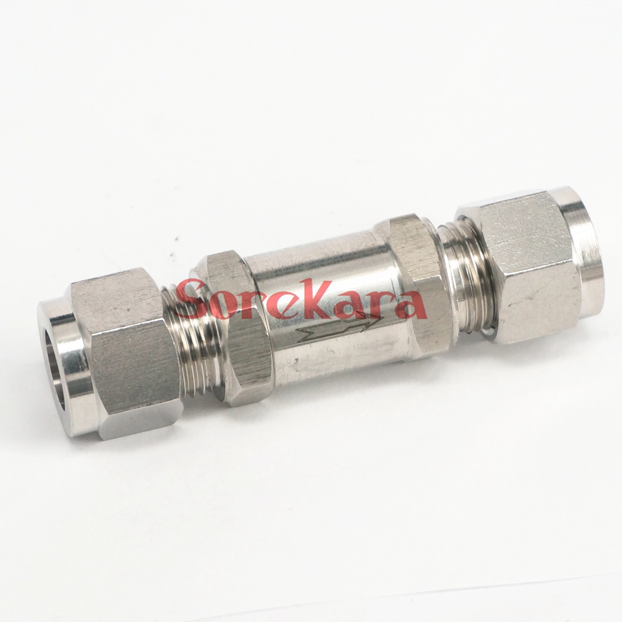 Fit 3/8" OD Tube 304 SS One Way Check Valve Non-return in Line ...
