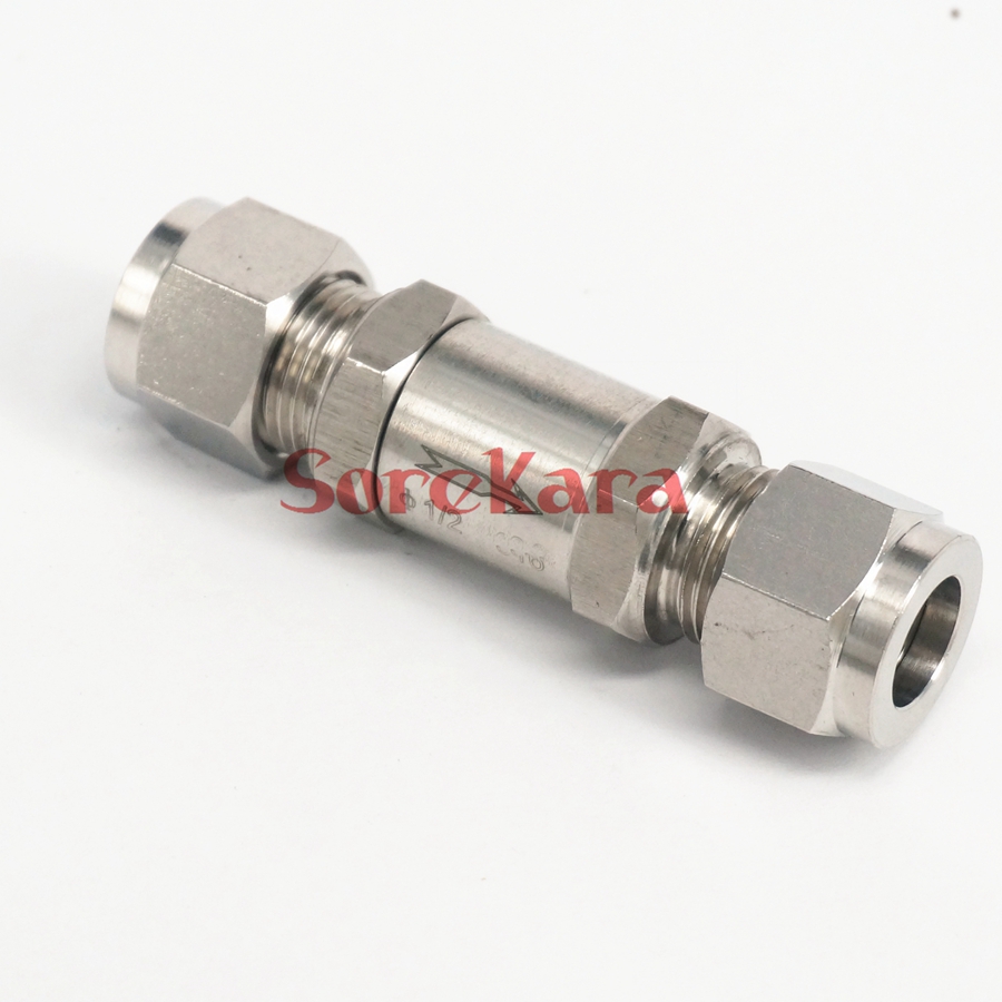 Fit 3/8" OD Tube 304 SS One Way Check Valve Non-return in Line ...