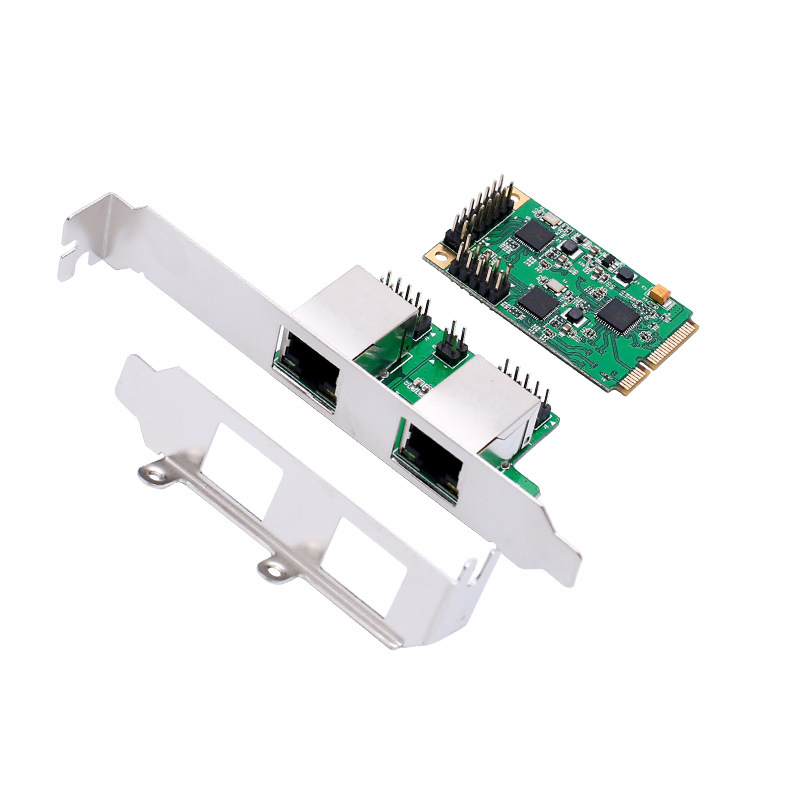 Mini PCIe PCI Express Slot 2-Port Dual 1000M Network Lan Card Adapter ...