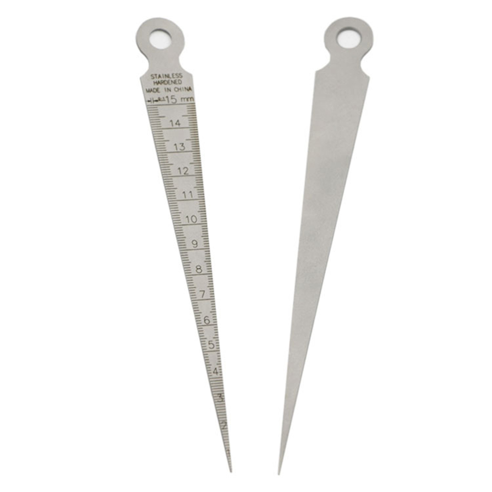 1-15mm Stainless Steel Hole Gap Inspection Taper Gauge Ruler Metric ...