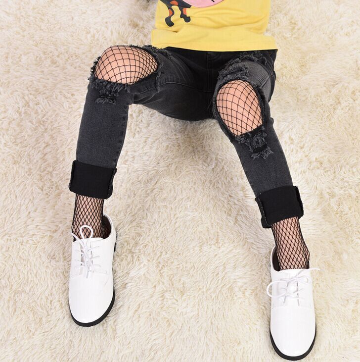 Kids Baby Girls Black Tights B&S&M Size Mesh Fishnet Pantyhose ...