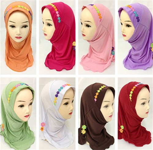 RAMADAN MUSLIM KIDS Hijab Caps Scarf Islamic Arab Wrap Shawls Children ...