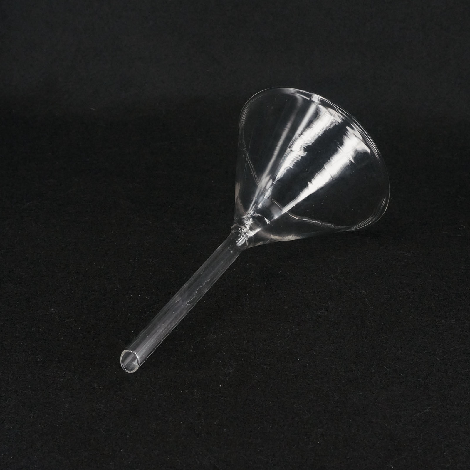 40-120mm Miniature Lab Glass Funnel Borosilicate Glassware Triangle ...