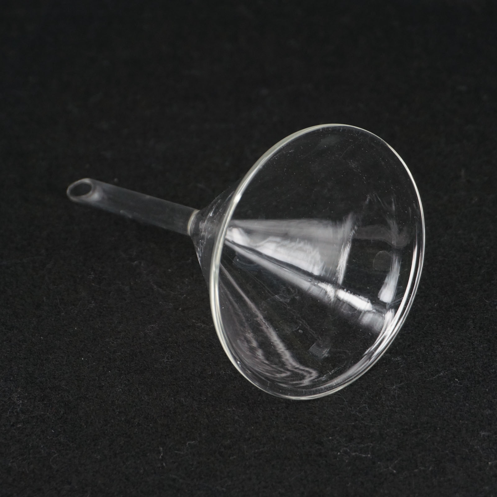 40-120mm Miniature Lab Glass Funnel Borosilicate Glassware Triangle ...