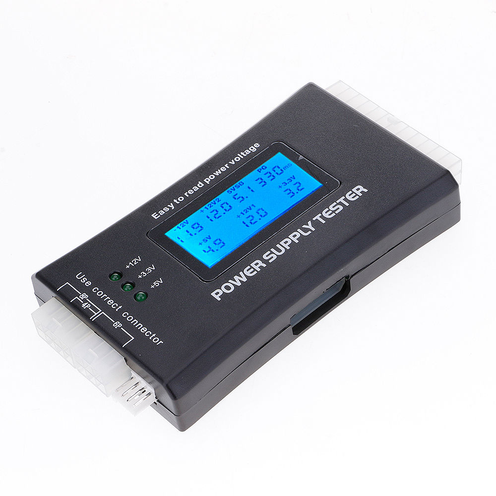 Power Supply Tester 20 24 Pin Sata LCD PSU HD ATX BTX Voltage Test ...