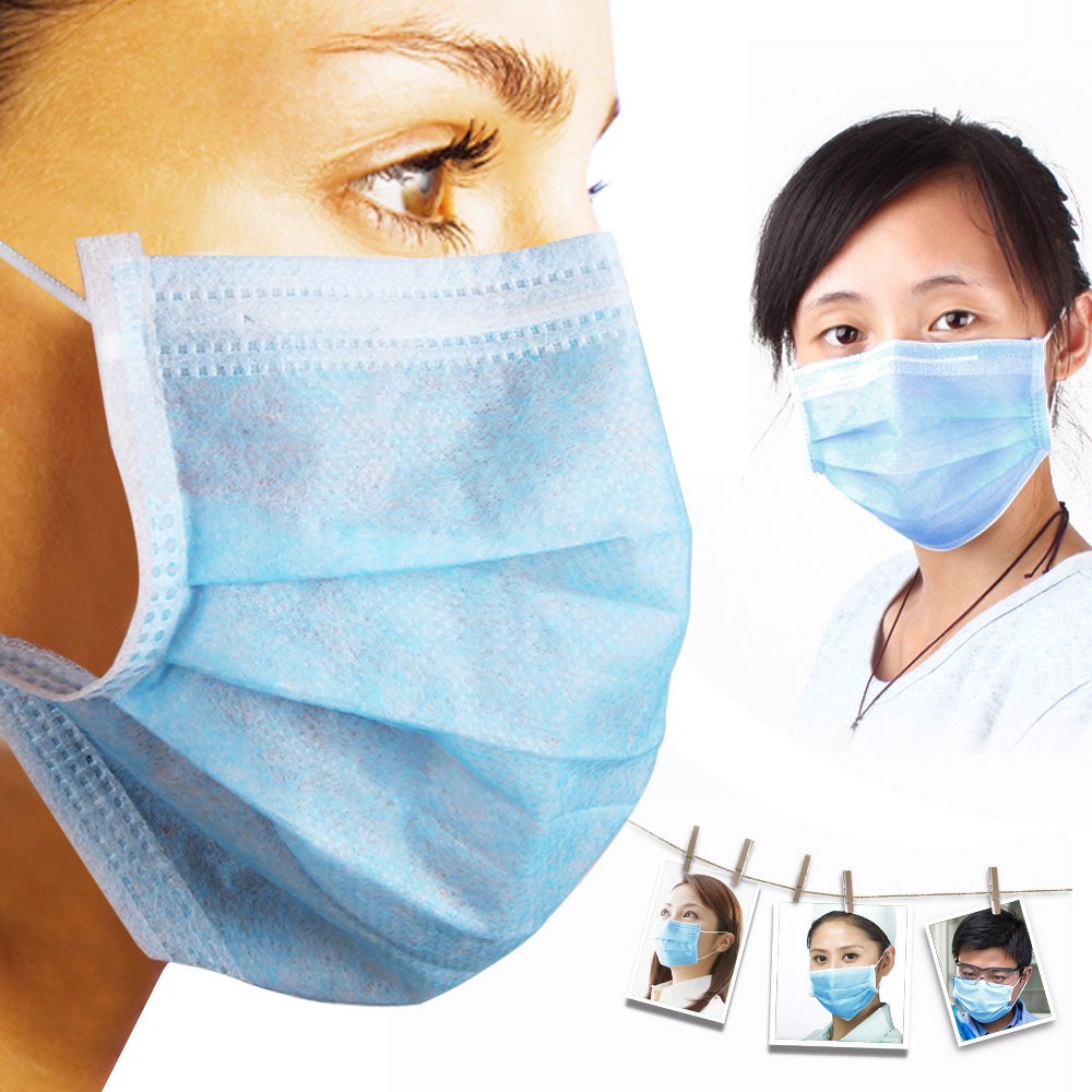 50Pcs Disposable Dental Medical Surgical Anti-dust Ear Loop Face Mouth ...