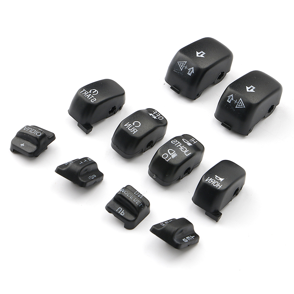 10Pcs Black Hand Control Switch Housing Caps Kit For Harley Electra ...