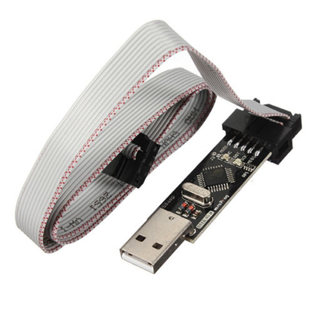 STK500 USBASP AVR Programmer Adapter 10Pin to 6Pin Board USB Adapter ...