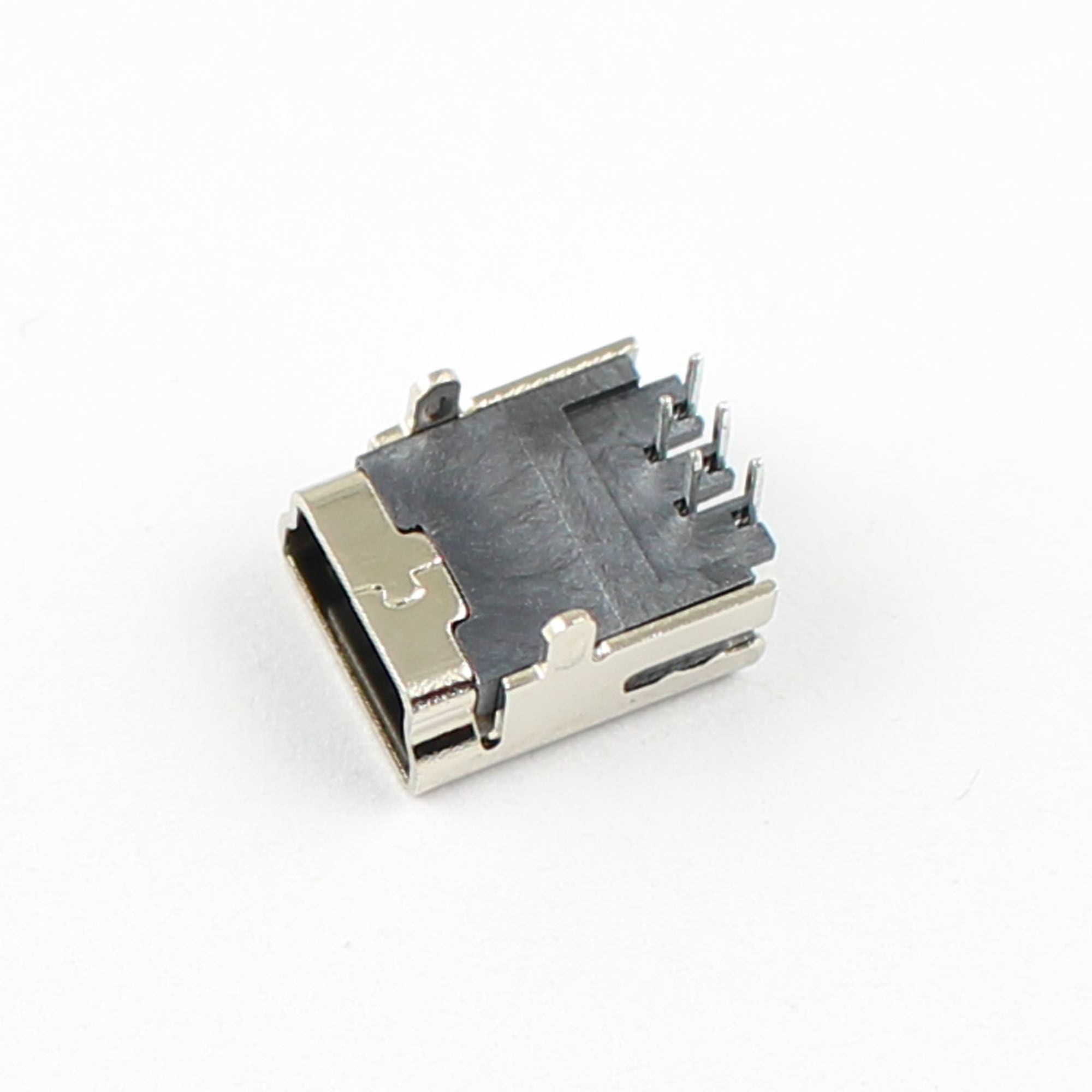100pcs Mini Usb Female 5pin Type B Right Angle Pcb Socket Connector Diy