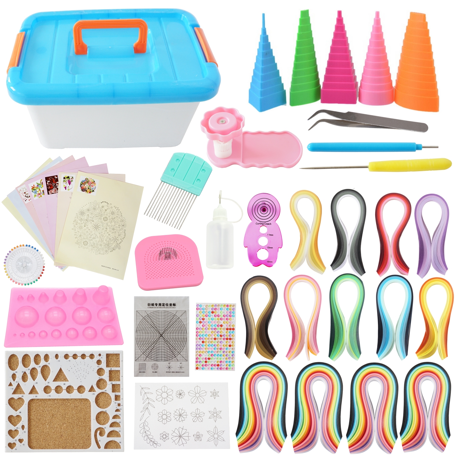 Complete Quilling Paper Set With 2980 Strips All Necessary Tools And complete-quilling-paper-set-with-2980-strips-all-necessary-tools-and