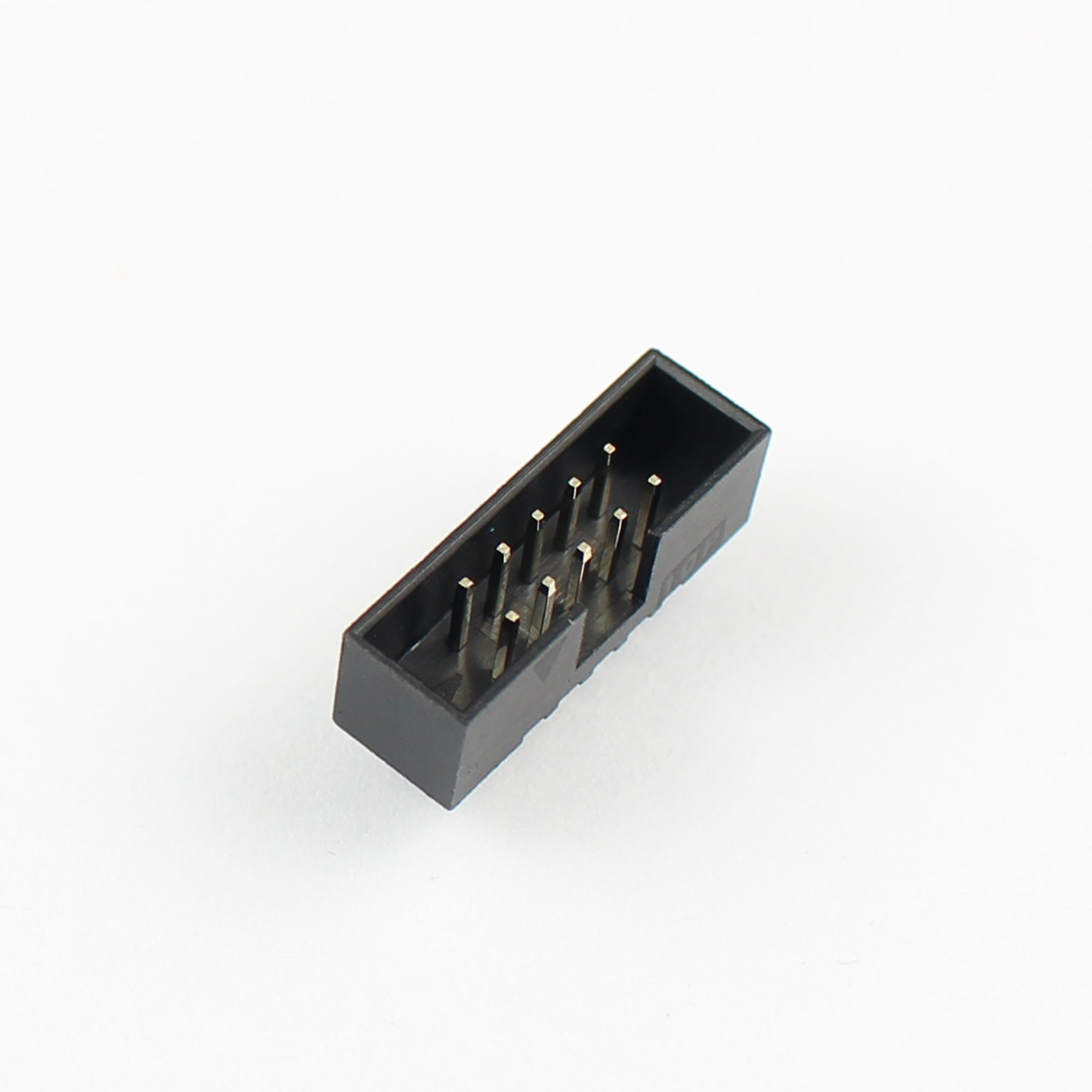 10pcs 2mm 2x5 Pin 10 Pin Straight Male Shrouded Pcb Box Header Idc