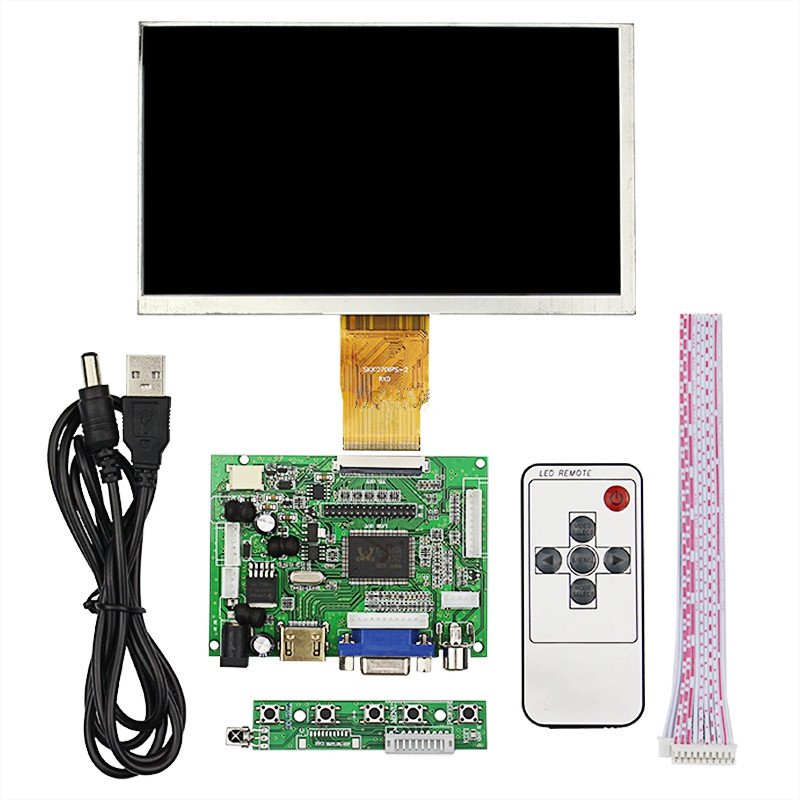 7 inch 1024x600 LCD Screen Display for Raspberry Pi + Driver Board ...