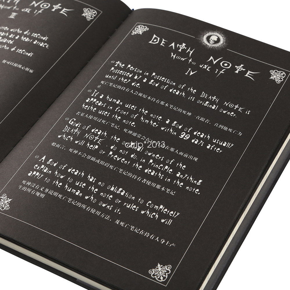 Collectable Death Note Anime Cosplay Notebook & Feather Pen Book ...
