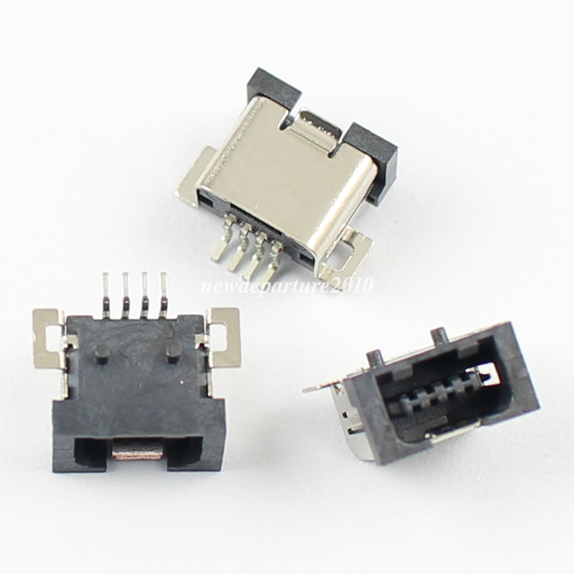 10pcs Mini Usb 4 Pin Female Smt Smd Pcb Socket Connector Diy