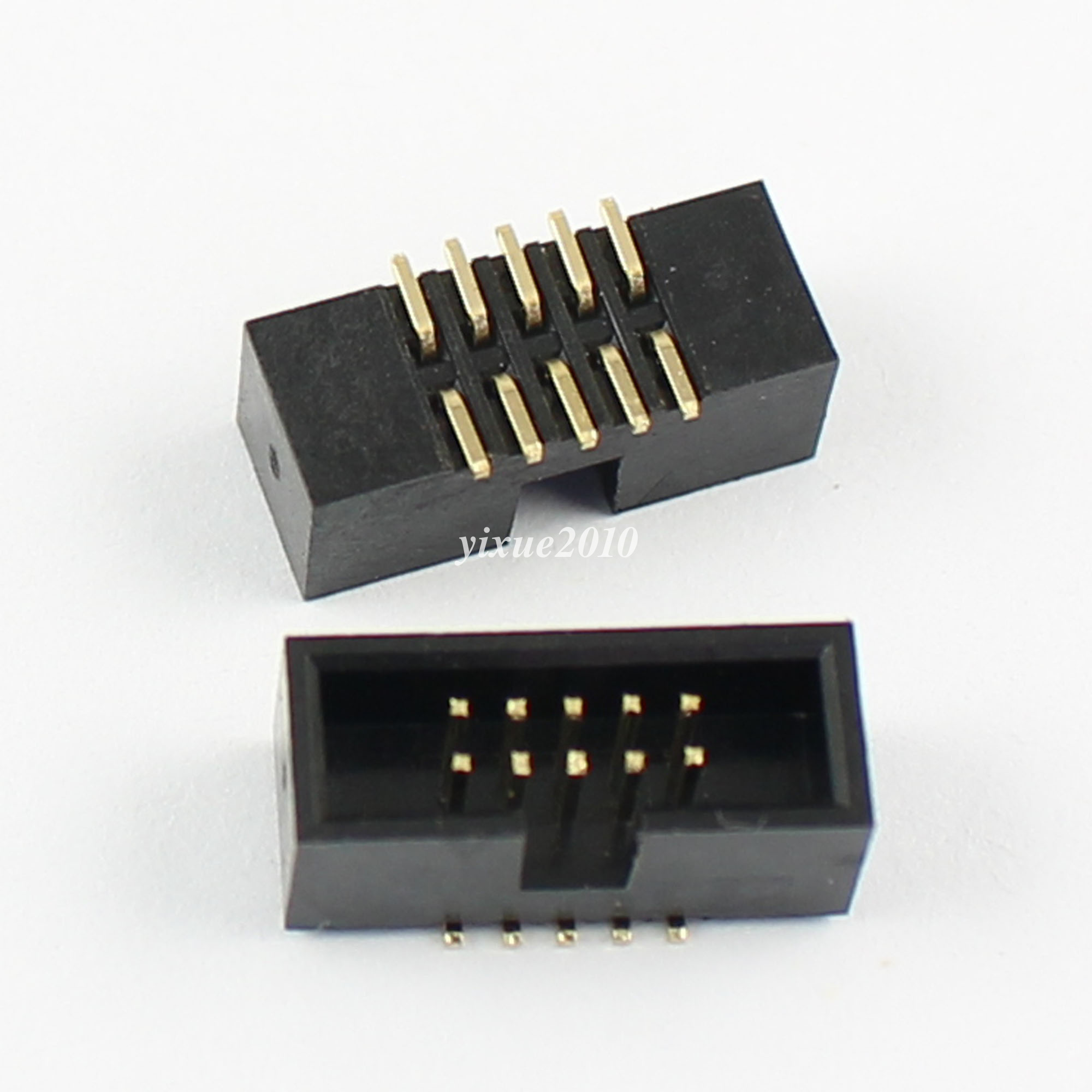 5Pcs 1.27mm Pitch 2x5 Pin 10 Pin SMT SMD Male Shrouded Box Header IDC ...