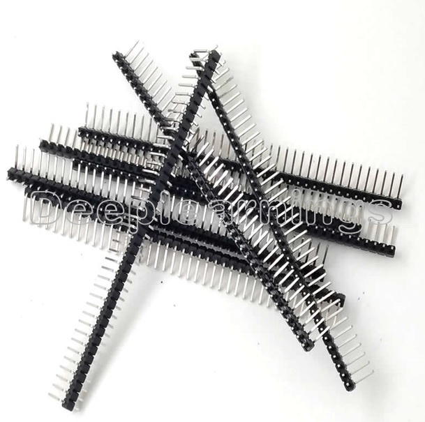 10Pcs 40Pin 2.54mm Single Row Right Angle Pin Header Strip Arduino kit ...