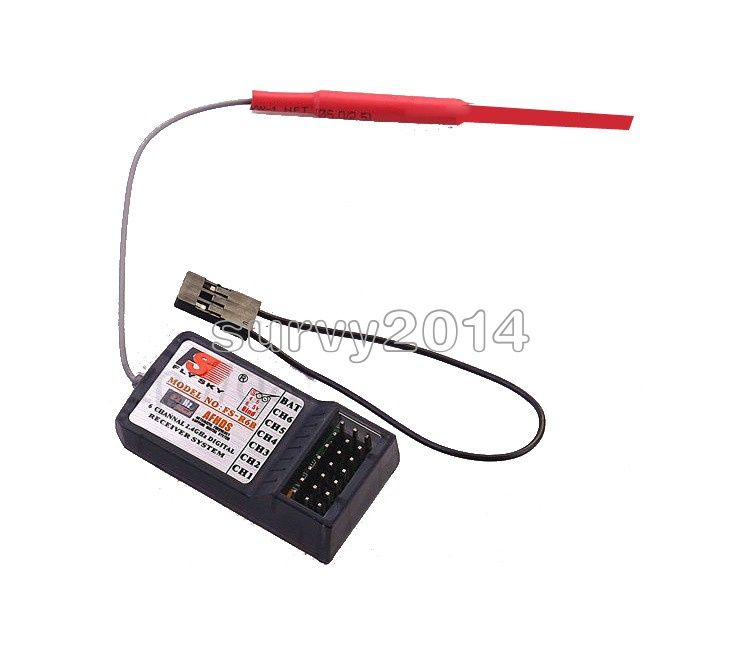 FLYSKY FS T6 FS-R6B 2.4Ghz 6CH Receiver for RC Helicopter Airplane ...