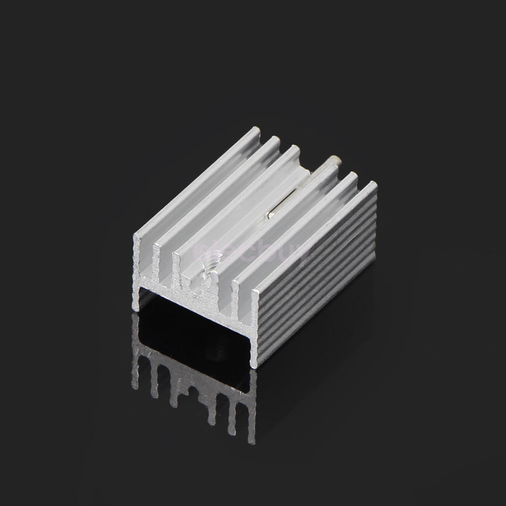 10PCS TO-220 Silver Heatsink Heat Sink for Voltage Regulator or MOSFET ...