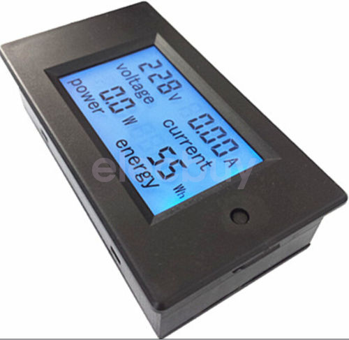 New 20A AC Digital LED Power Panel Meter Monitor Power Energy Voltmeter ...
