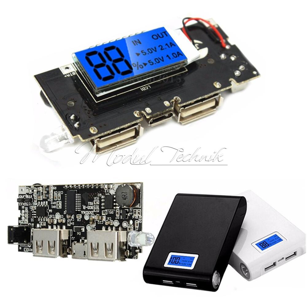 Dual USB 5V 1A 2.1A Mobile Power Bank 18650 Battery Charger PCB Module Board | eBay