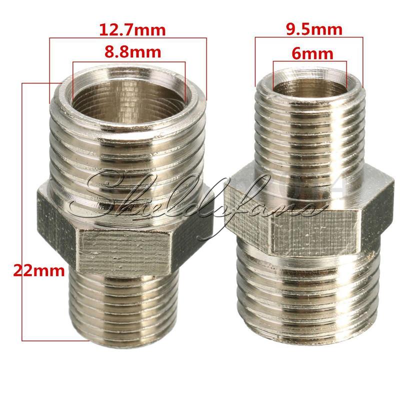 1/4'' BSP Straight Connector Male/ Female to 1/8'' BSP Airbrush Hose Swivel Air | eBay