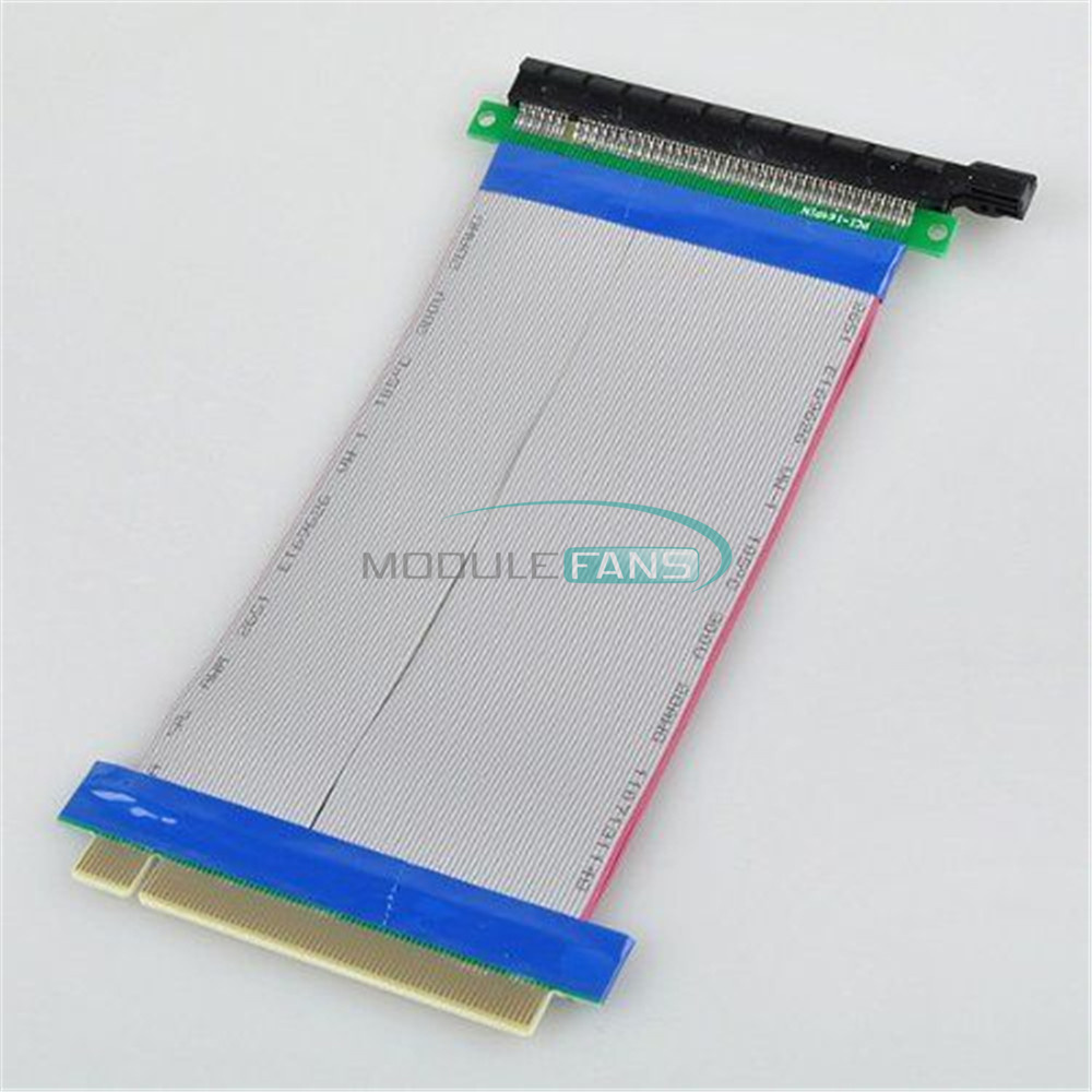 PCI-E 1X 4X 8X 16X Riser Card Ribbon Extender Extension Cable ...