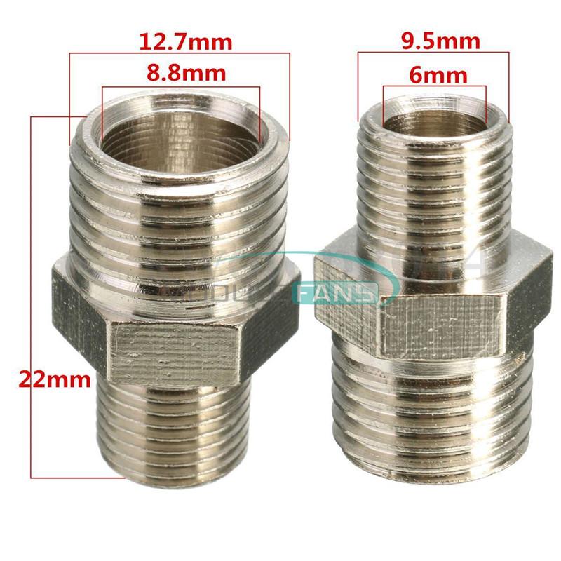 1/4'' BSP Straight Connector Male/ Female to 1/8'' BSP Airbrush Hose Swivel Air | eBay
