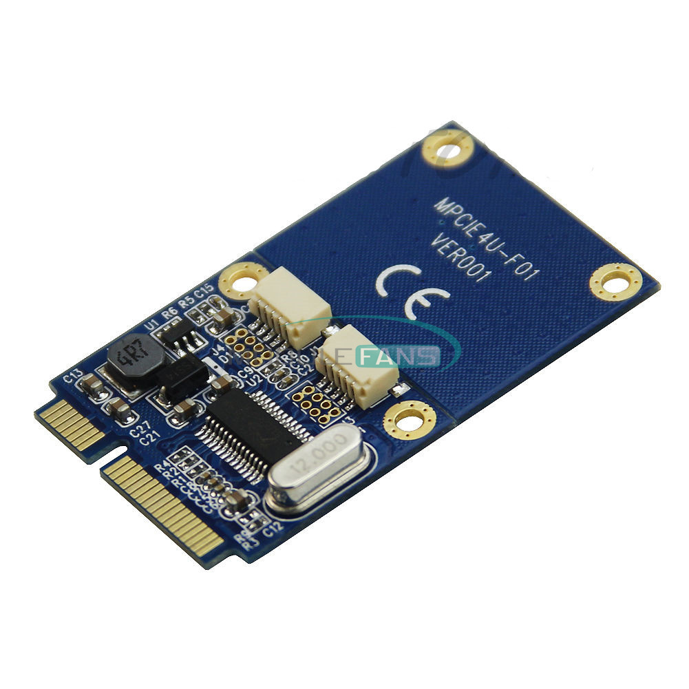 Mini PCIe PCI-E auf USB Adapter mPCIe, 5 Pin Dual USB2.0 2 Ports ...