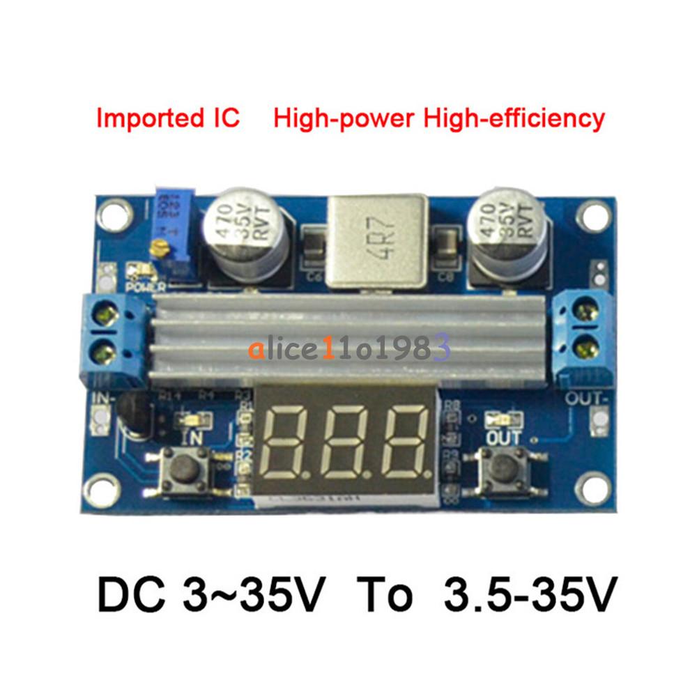 3~35V To 3.5~35V 100W Adjustable DC Step-up Boost Voltage Converter ...