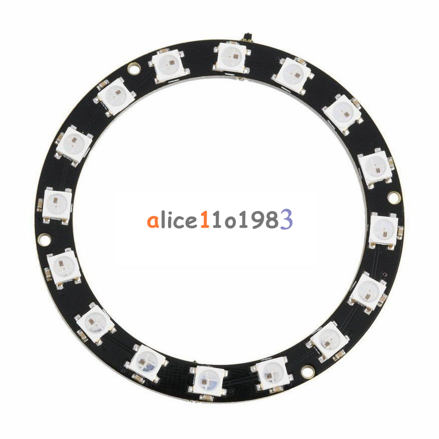 RGB LED Ring 16Bit WS2812 5050 RGB LED + Integrated Drivers 60mm For ...