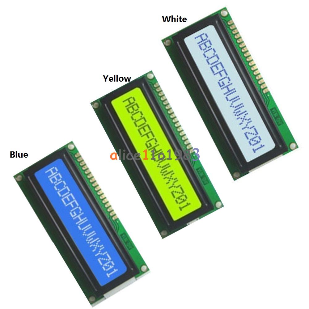 White/Yellow/Blue 1601 16x1 Character LCD Blacklight Display Module For Arduino | eBay