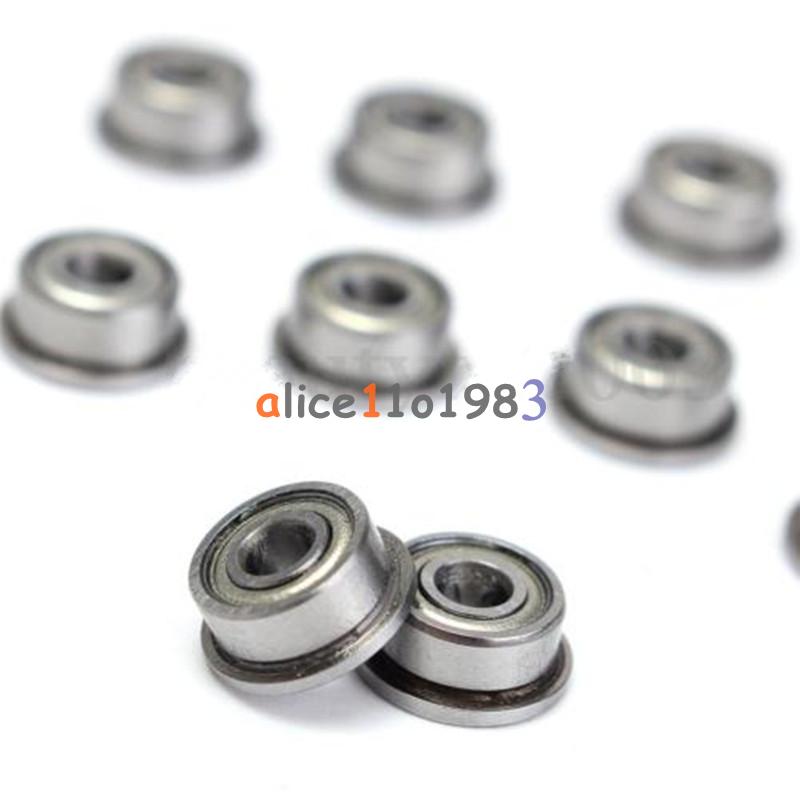 10PCS F693ZZ 3*8*4mm Miniature Deep Groove Ball Flanged Cup Bearings ...