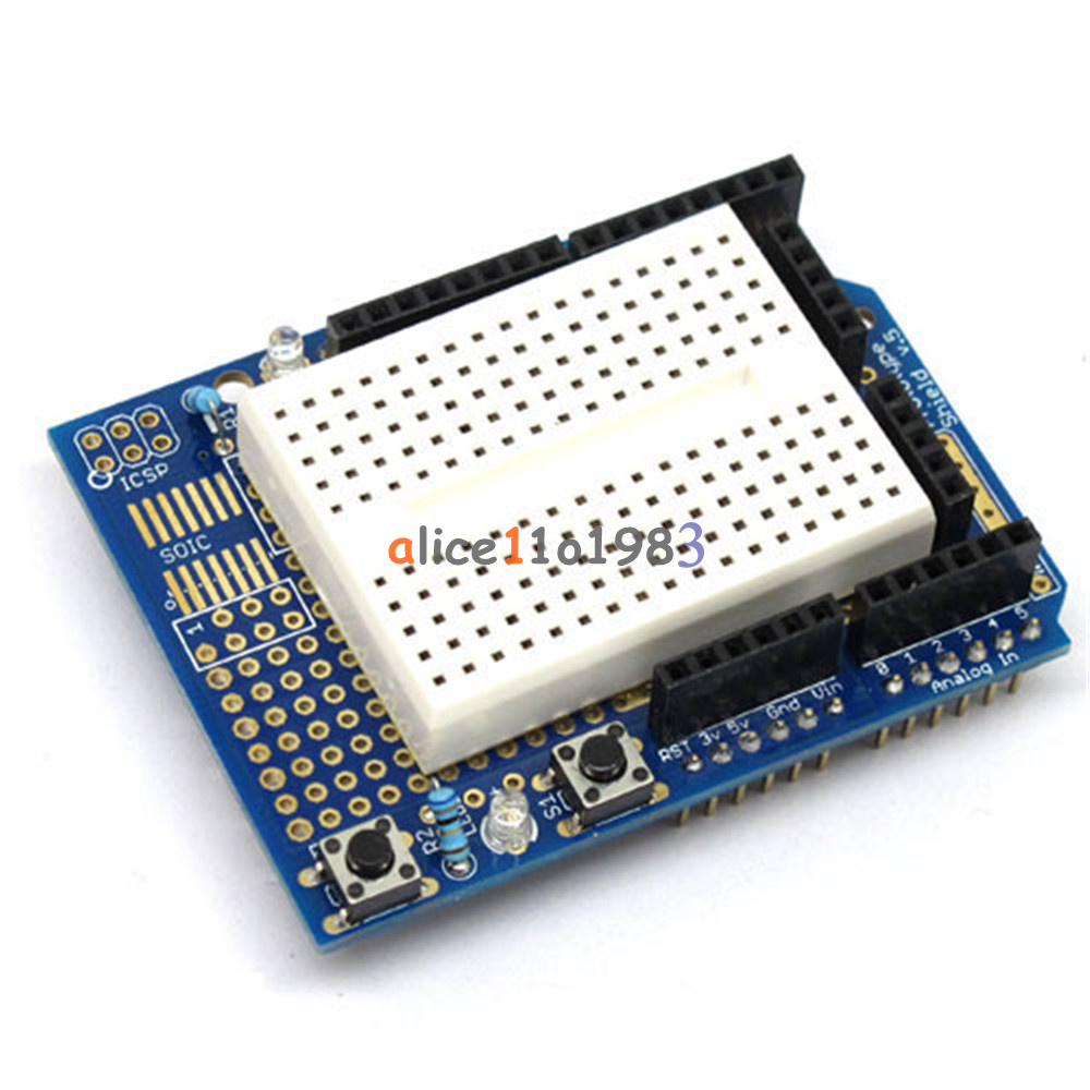 UNO Arduino Prototyping Prototype Shield ProtoShield Module + Mini Breadboard | eBay