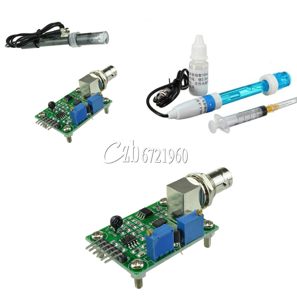 Liquid Ph0 14 Value Detect Sensor Module Ph Electrode Probe Bnc For Arduino Us Ebay