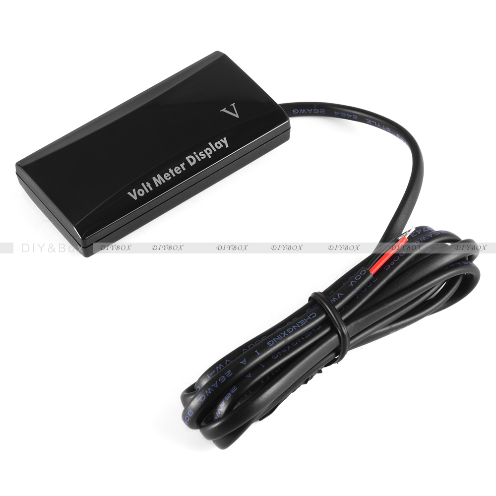 12V Digital Red/ Blue/ White LED Display Voltmeter Panel Voltage Meter ...