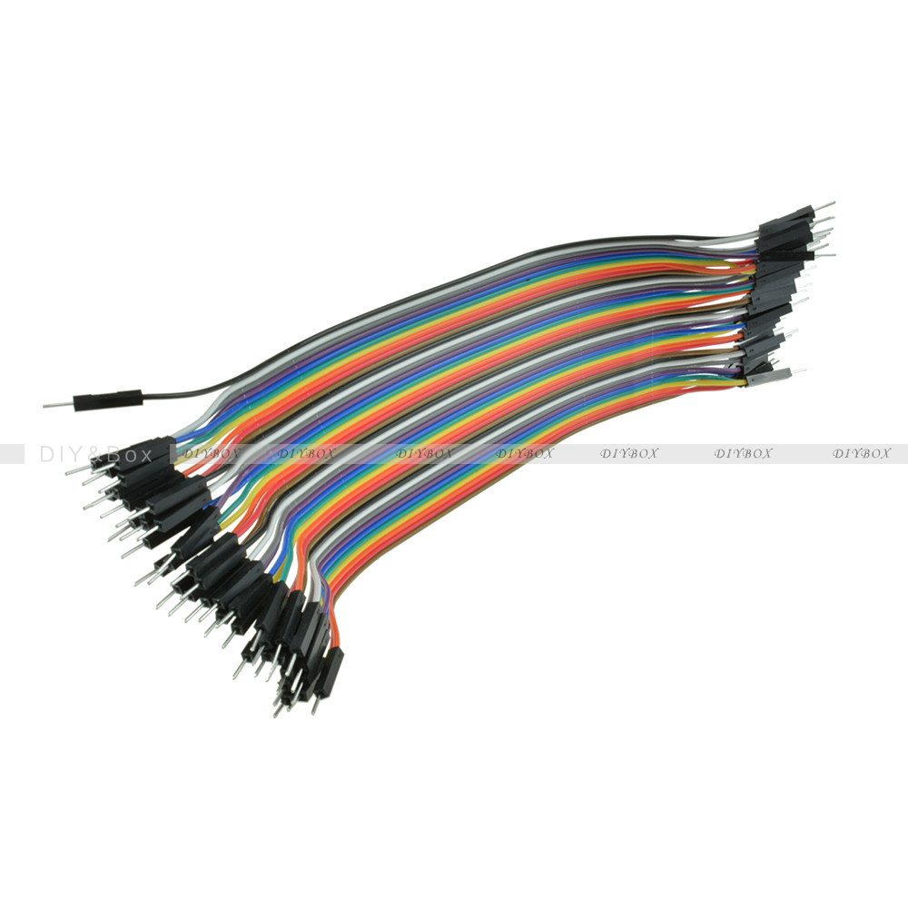 Each for 40pcs Dupont Wire Color Jumper Cable 20cm 2.54mm 1P-1P Female ...