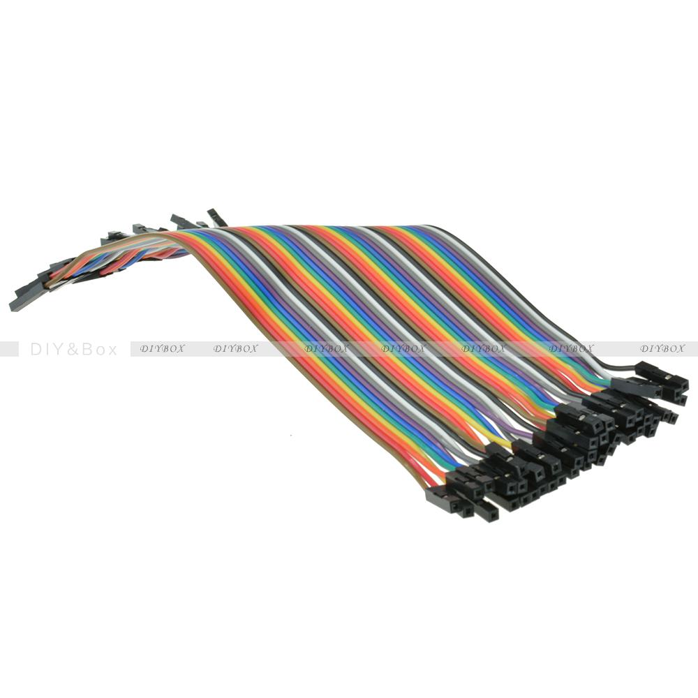 Each for 40pcs Dupont Wire Color Jumper Cable 20cm 2.54mm 1P-1P Female ...