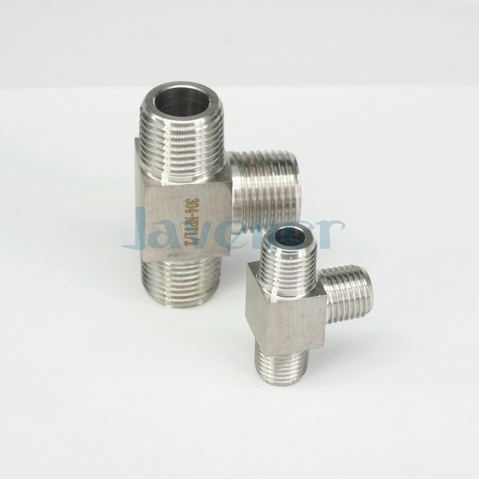 1/8" 1/4" 1/2" NPT Male Tee 3 Way Pipe Fitting 304 Stainless Steel ...