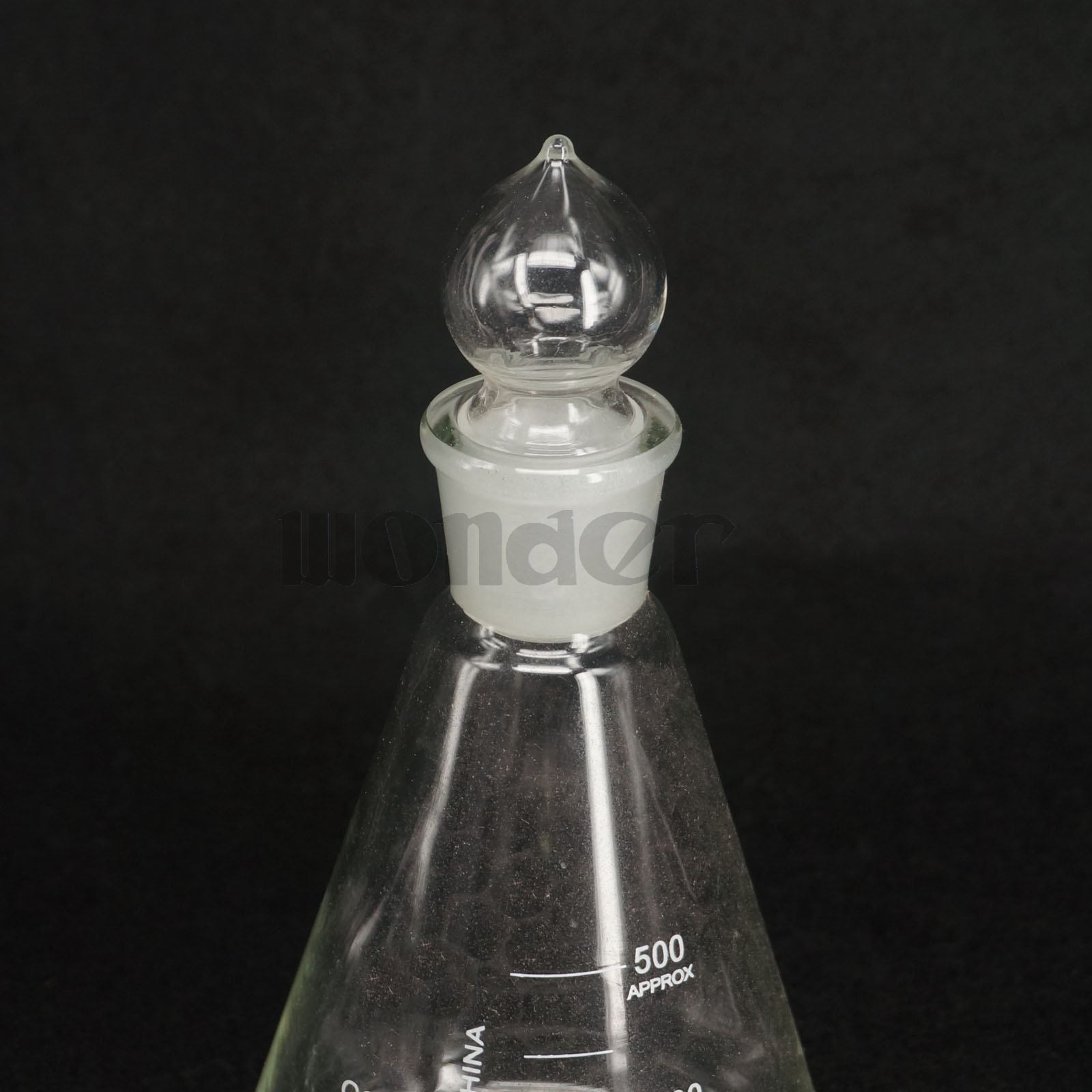 500ml Lab Borosilicate Glass Erlenmeyer Conical Flask With Ground In Stopper Ebay
