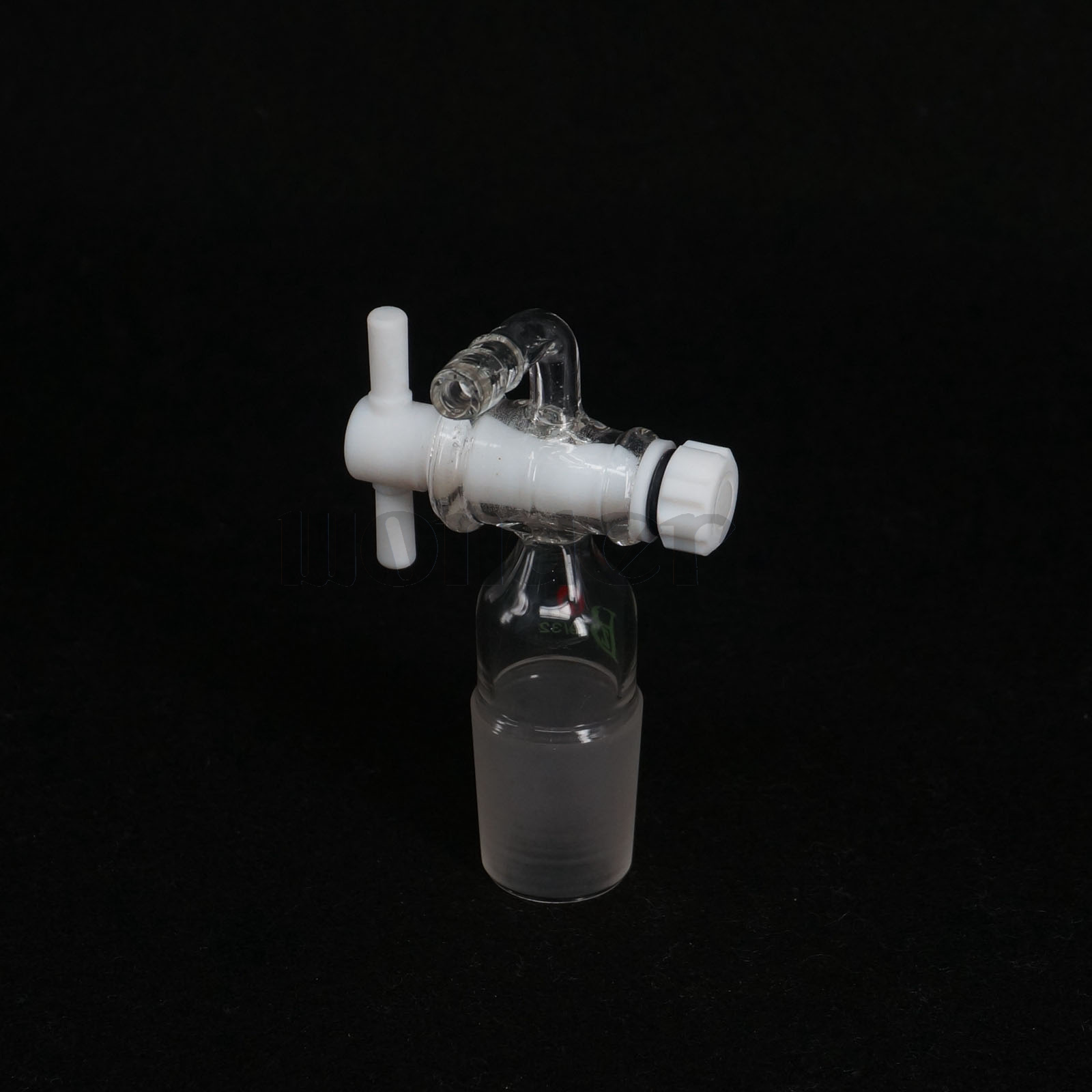 29/32 Joint Lab Glass 90 Degree Bend Adapter With PTFE Stopcock ...