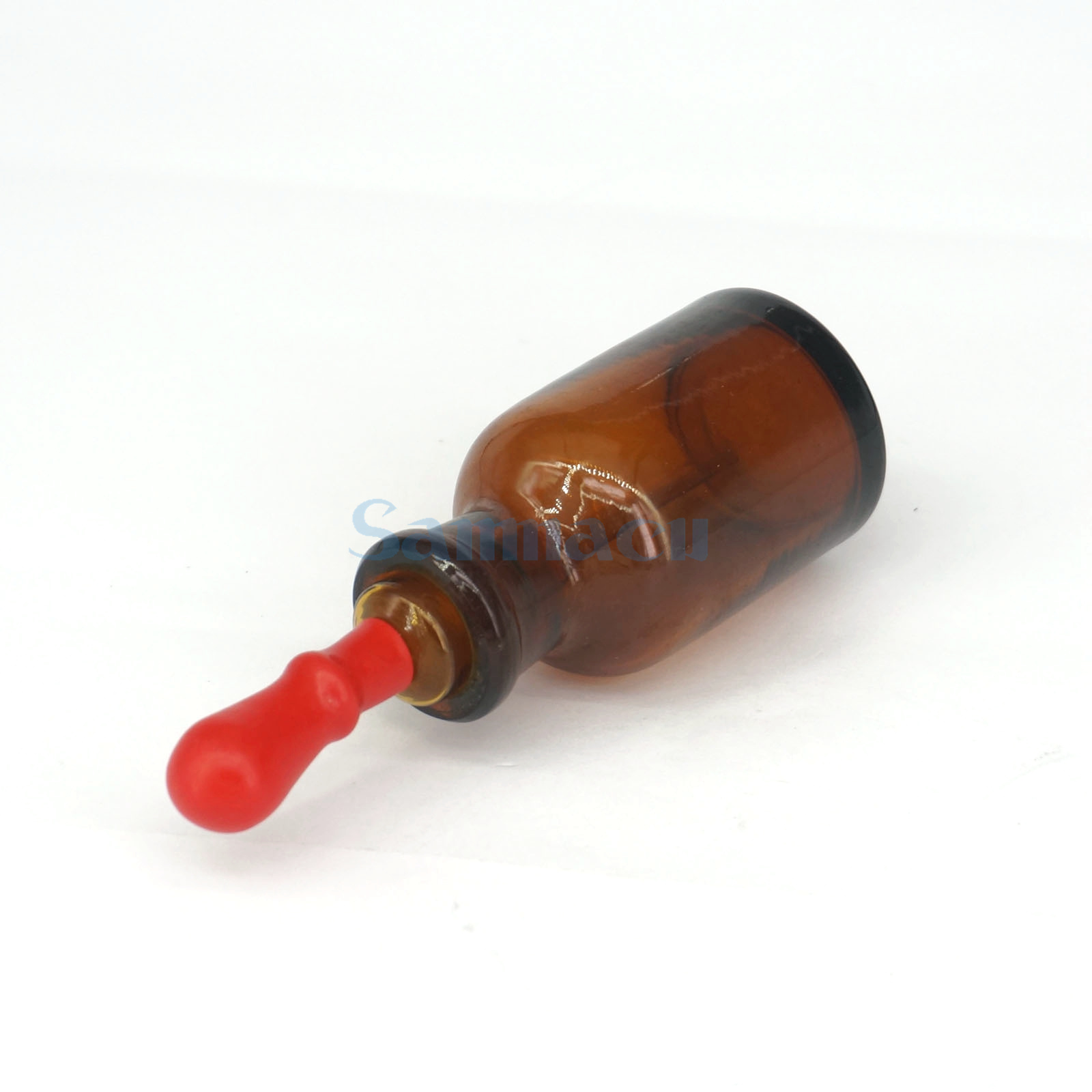 30/60/125ML Brown Glass Dropping Bottle Pipette With Ground Stopper and ...