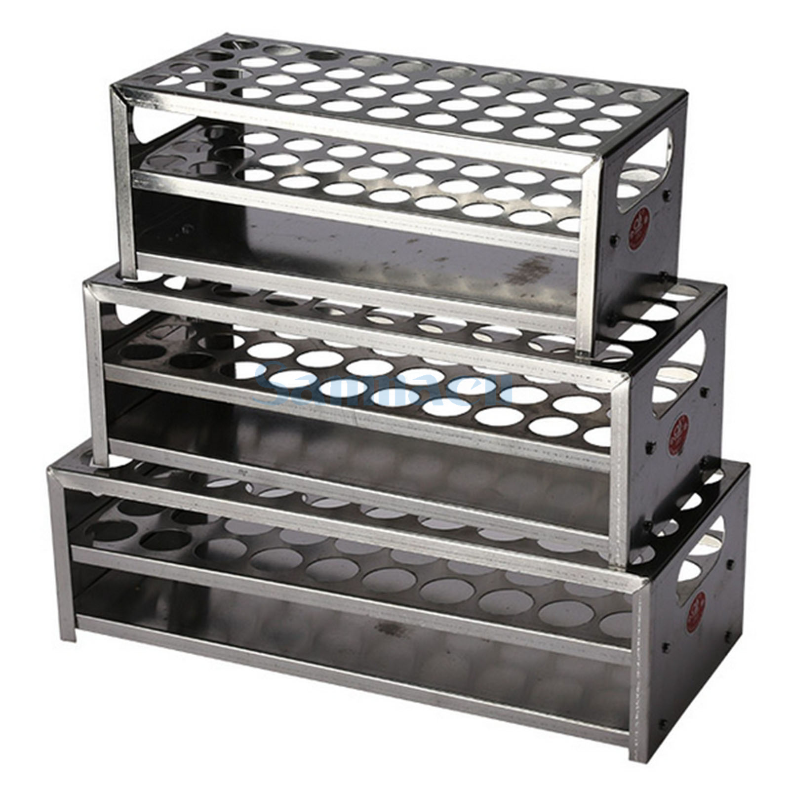 15.5-21.5mm Inner Diam 30/40 Holes Aluminum Test Tube Stand Rack Holder ...