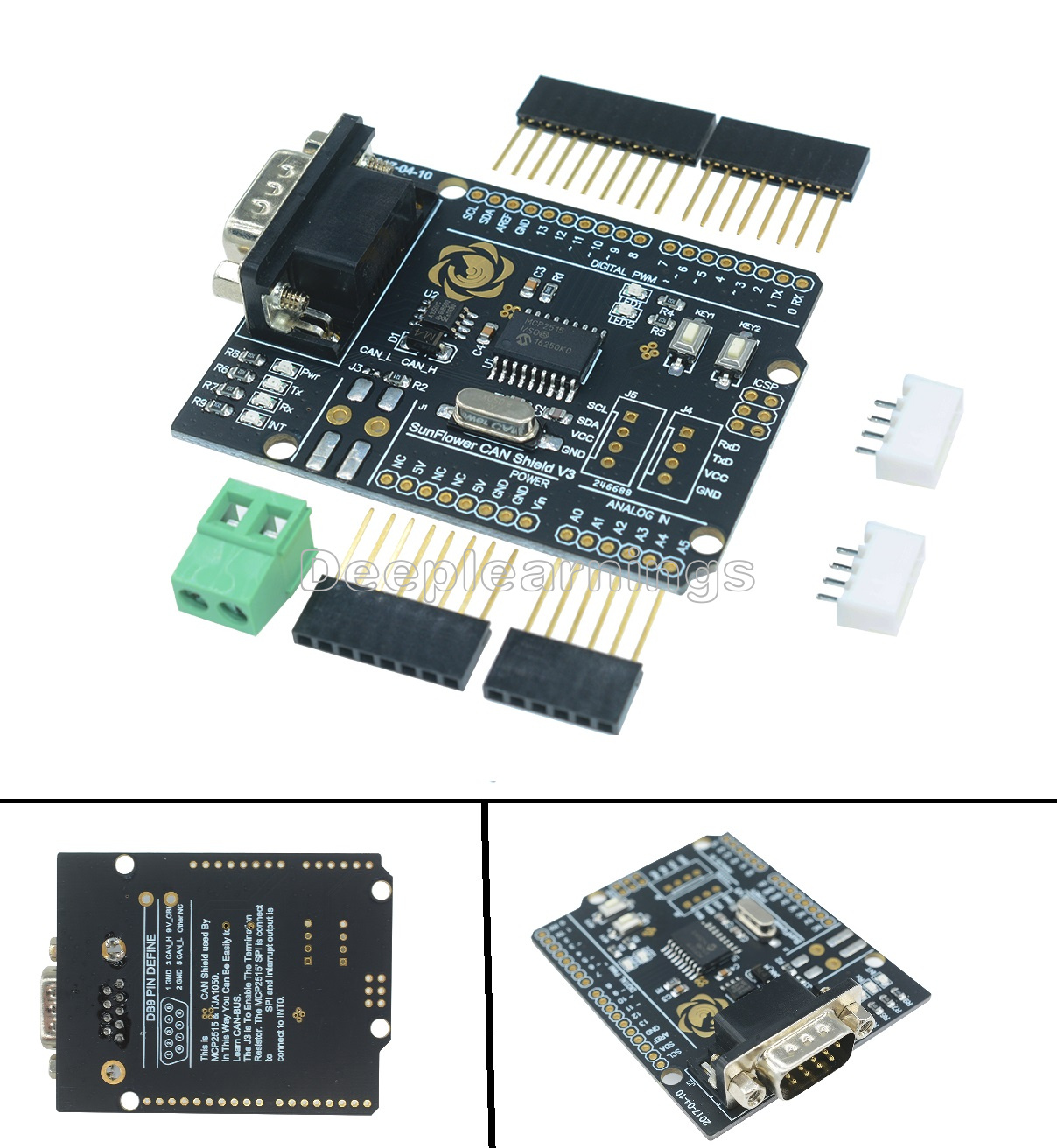 1PCS MCP2515 Can Bus controller shield board module For arduino | eBay