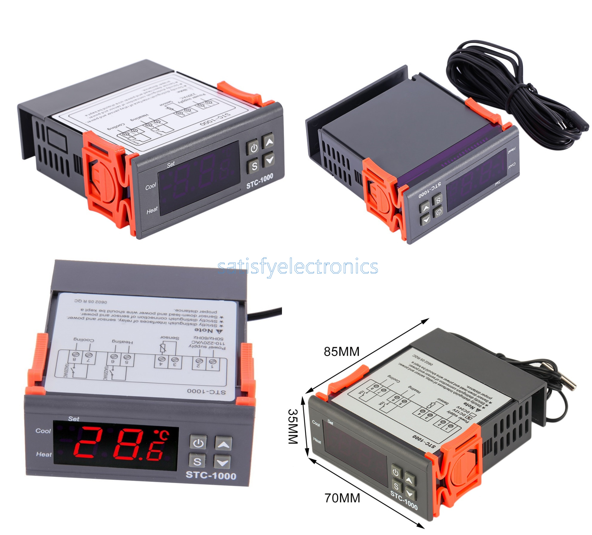 1pcs 12V/24V/110V/220V STC-1000 Digital Temperature Controller ...