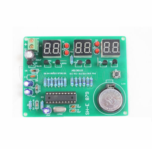 6 Digital AT89C2051 LED Electronic Clock Parts Components DIY Kit ...