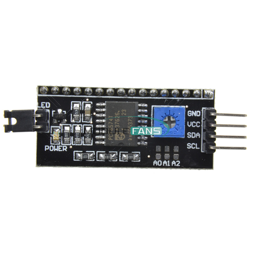 IIC/I2C/TWI/SPI interface Board Module +1602 16x2 LCD Yellow Display ...