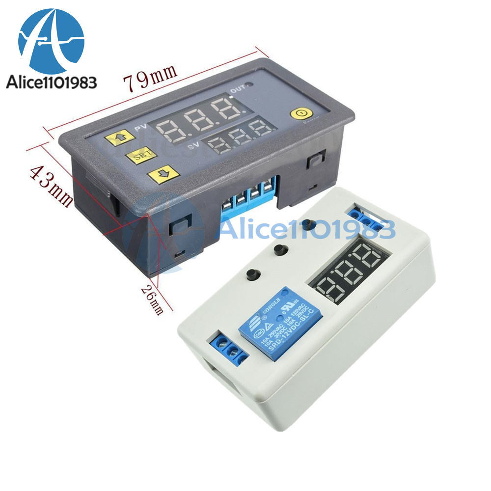 12V LED Automation Delay Cycle Timer Control Switch Dual Display Relay Module | eBay