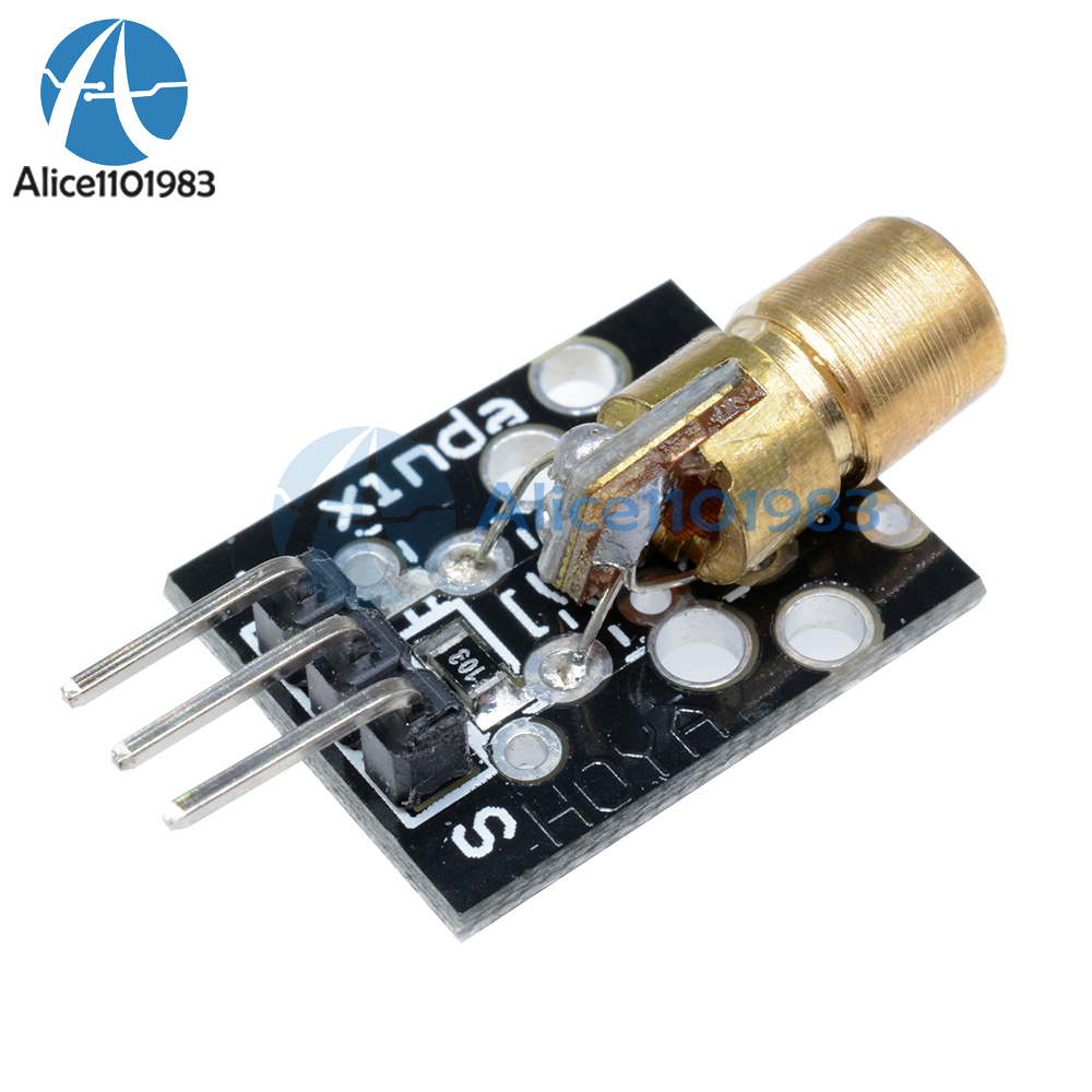 Laser sensor Module 650nm 6mm 5V 5mW Red Laser Dot Diode KY-008 for ...