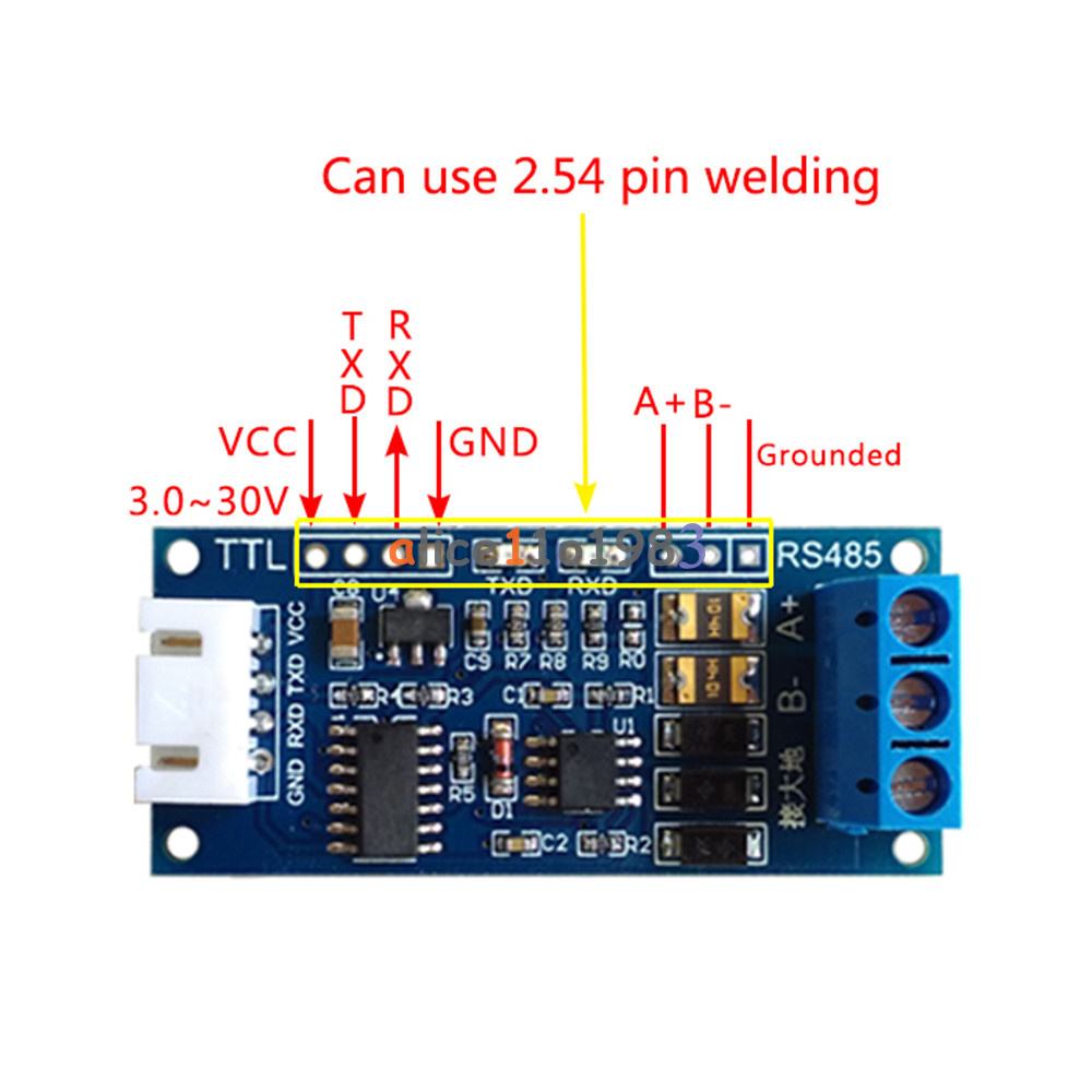 TTL to RS485 Converter Module 3.3V/5.0V Hardware Auto Control for ...